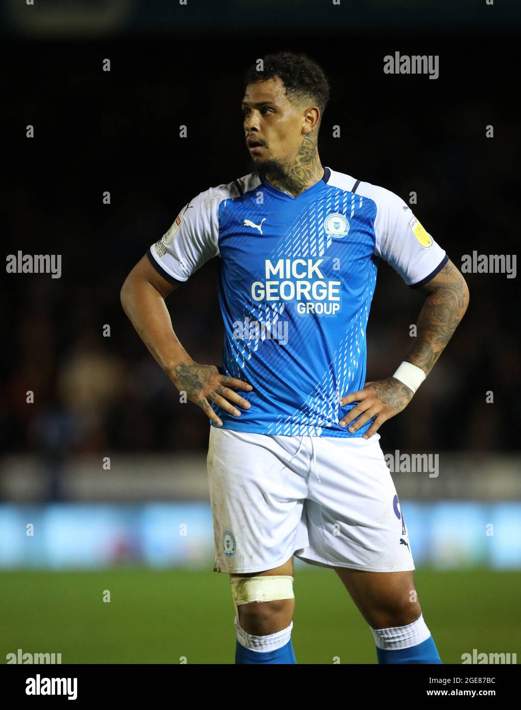 Peterborough, UK. 17th Aug, 2021. Jonson Clarke-Harris (PU) at the ...