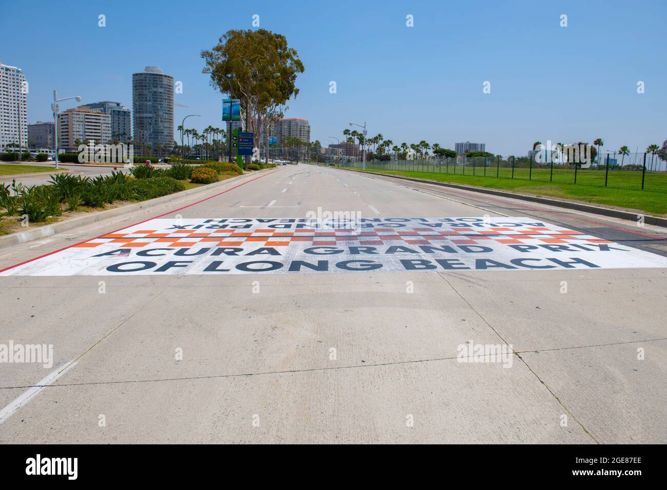 Acura Grand Prix of Long Beach finish line on Shoreline Drive in ...