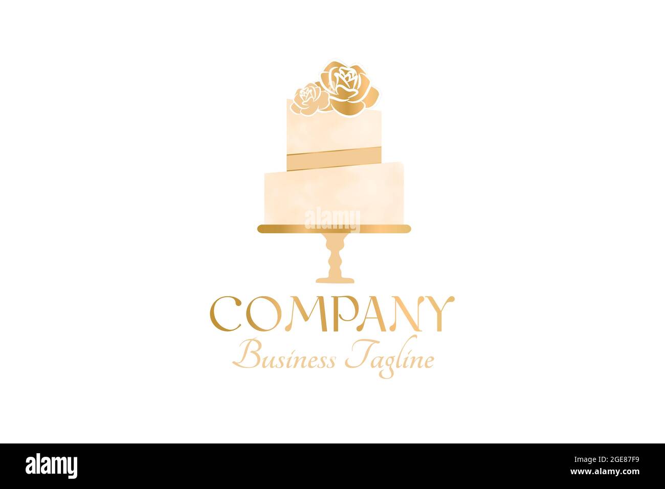 Gold Cake Logo Design Stock Vector Image & Art - Alamy