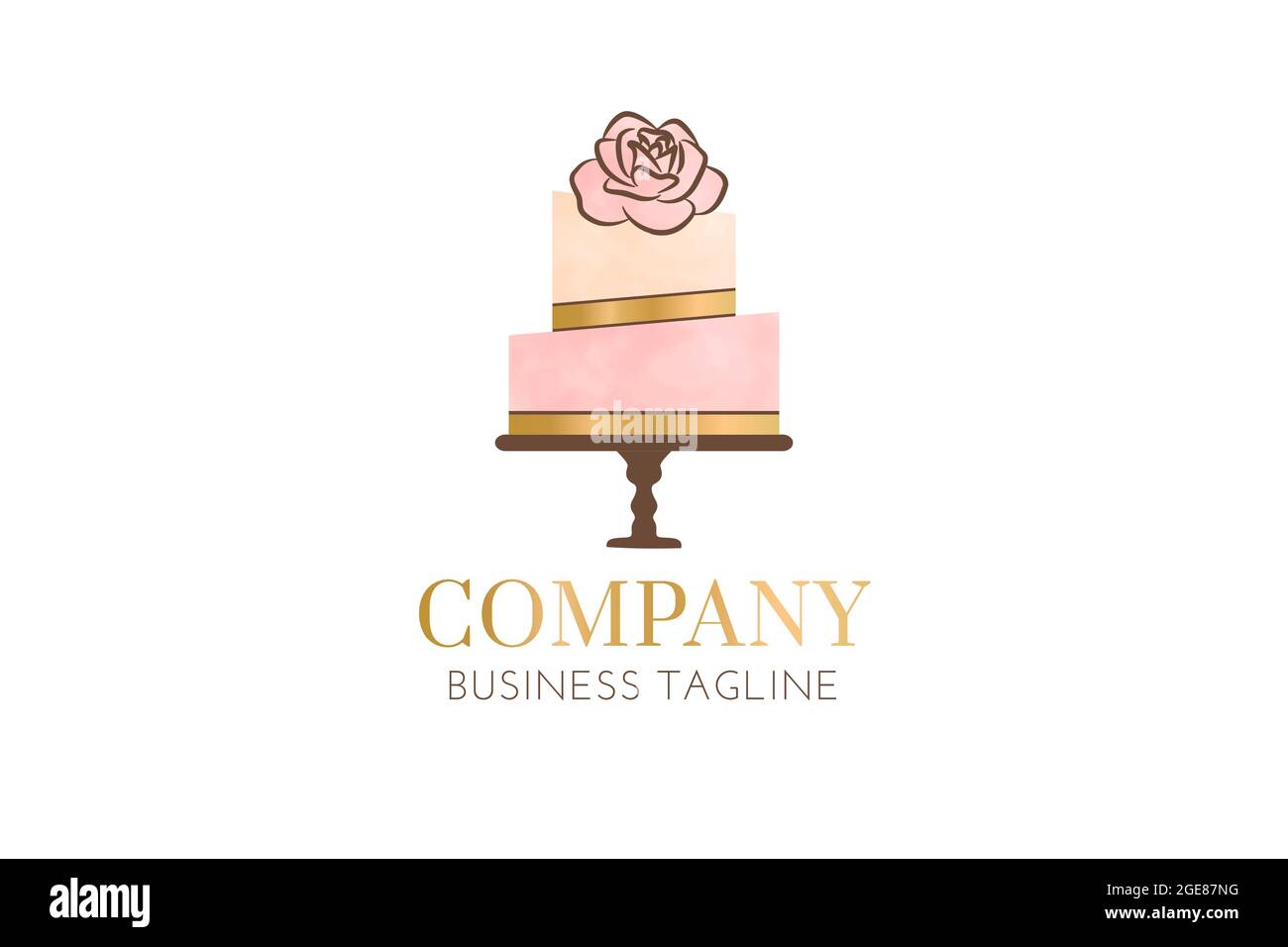 Elegant Chocolate Cake Logo Design Stock Vector Image & Art - Alamy