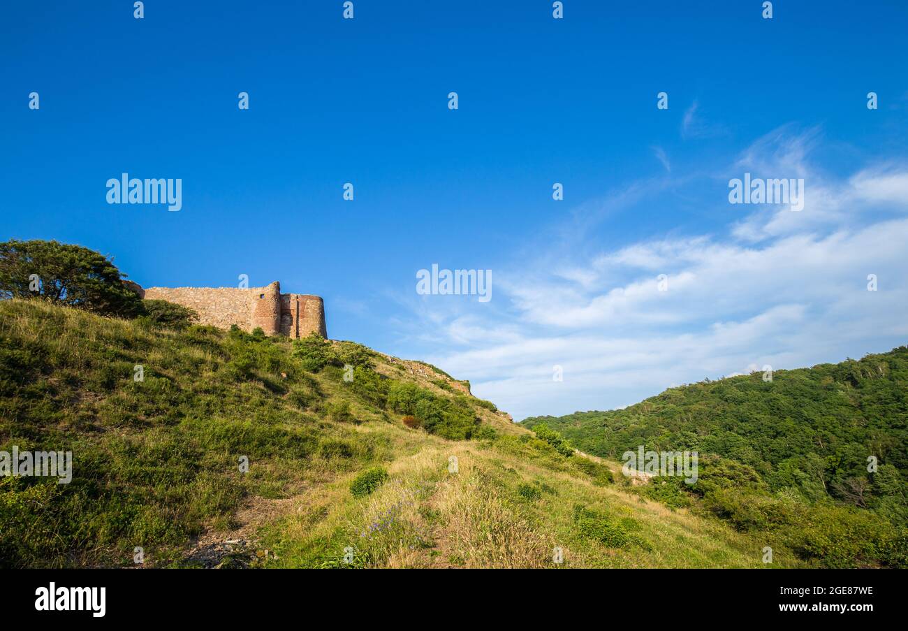 Hammershus Ruins Castle in Bornholm, Denmark Stock Photo - Alamy