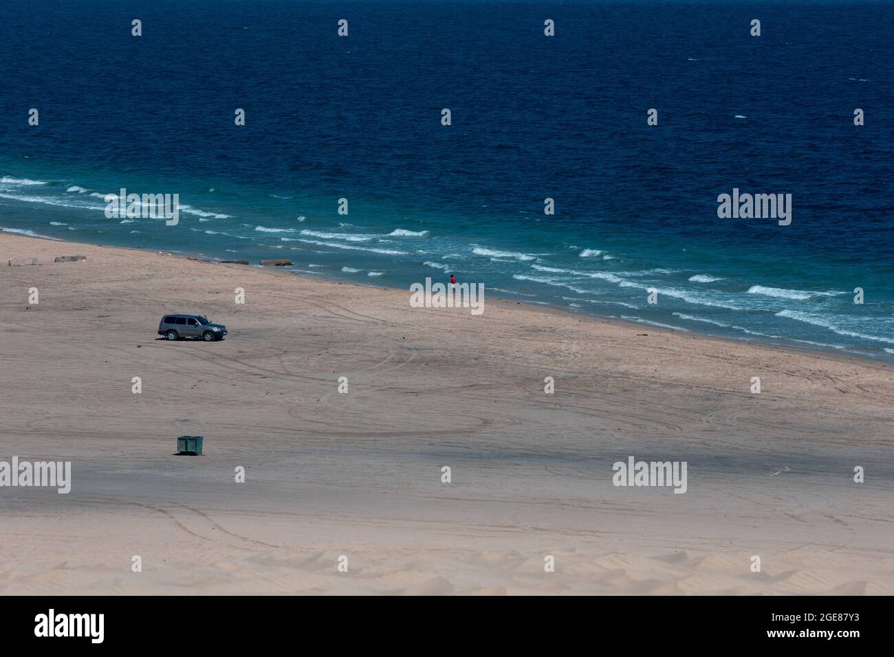 Sea line beach Mesaied - QATAR Stock Photo - Alamy