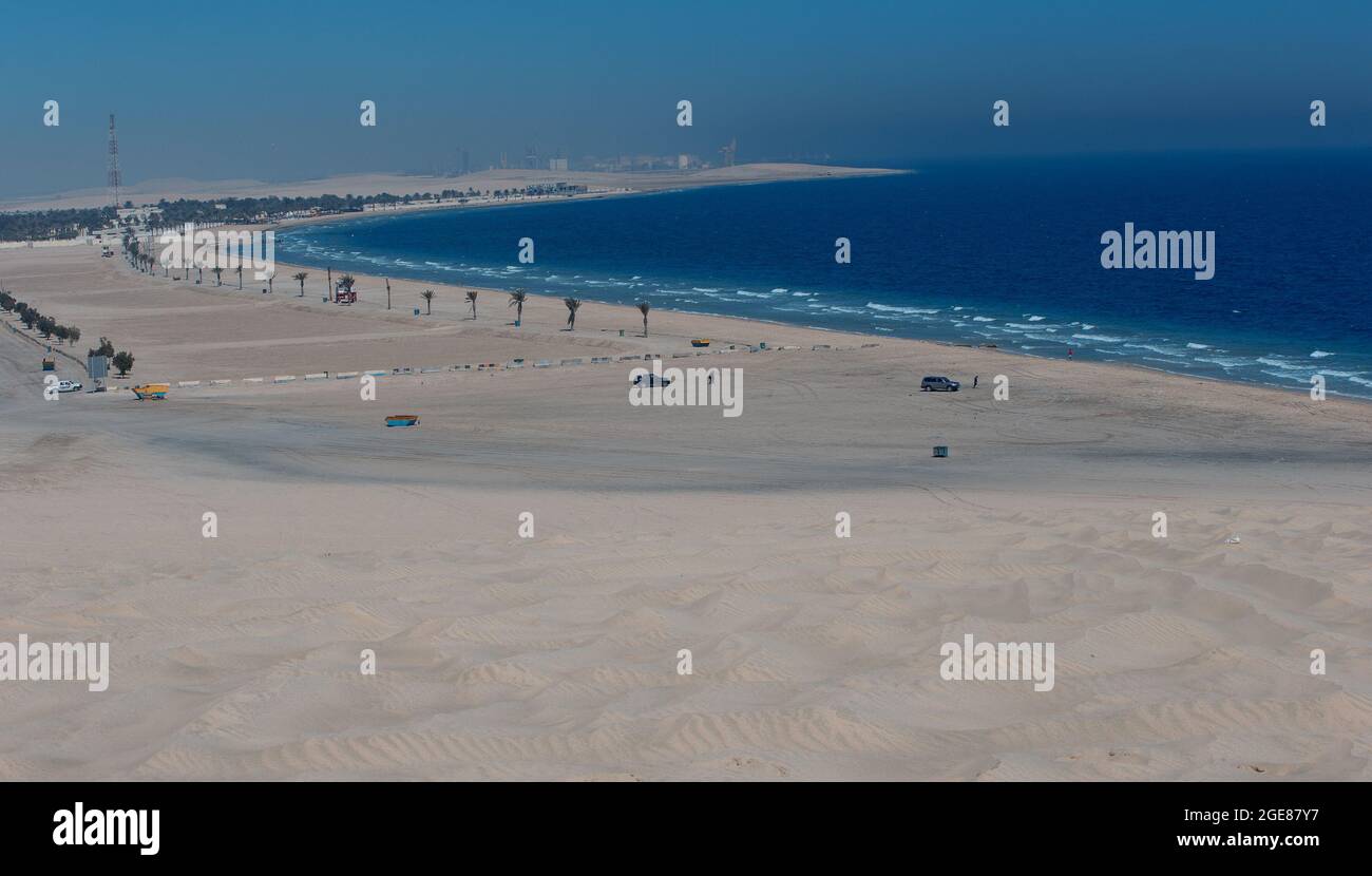 Sea line beach Mesaied - QATAR Stock Photo - Alamy