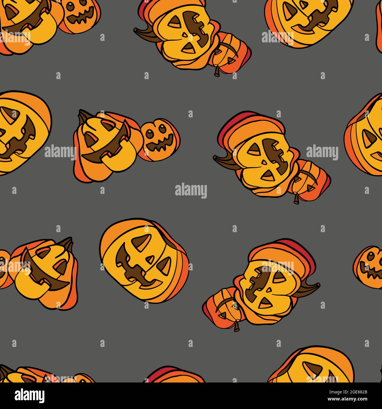 Vector seamless pattern for Halloween. Background with repeating cute ...