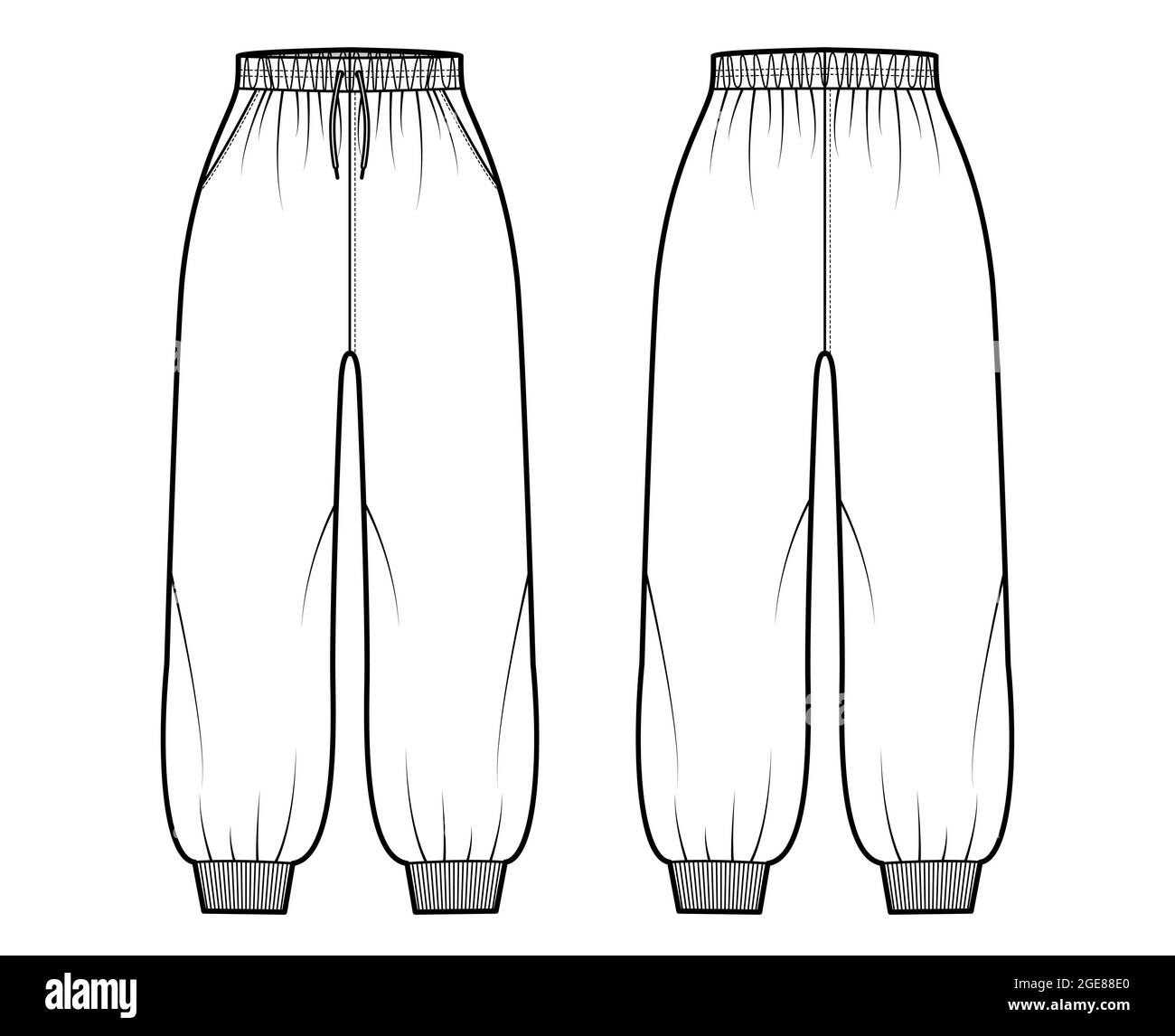 Women baggy shorts Stock Vector Images - Alamy