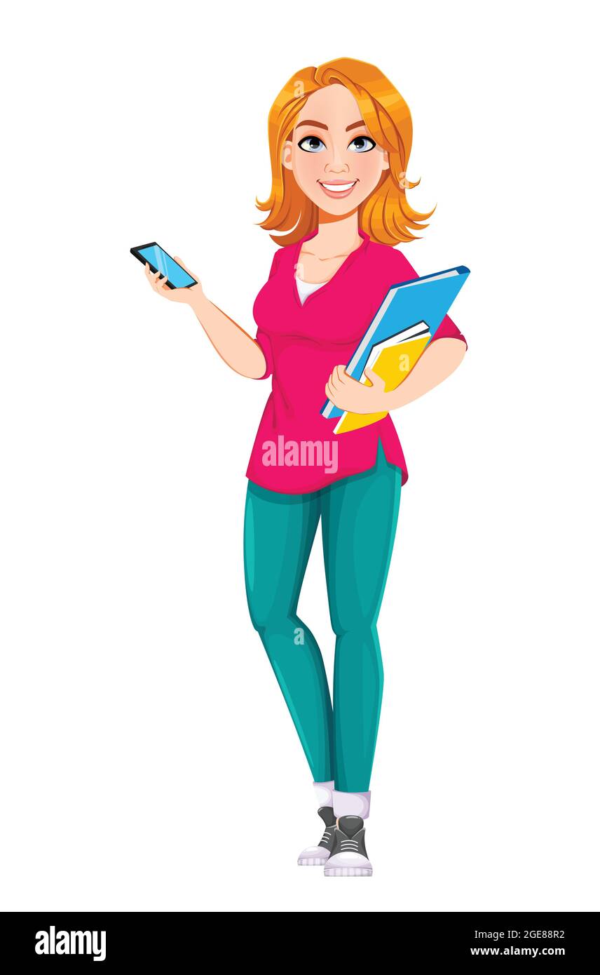 Successful Business Woman Cartoon