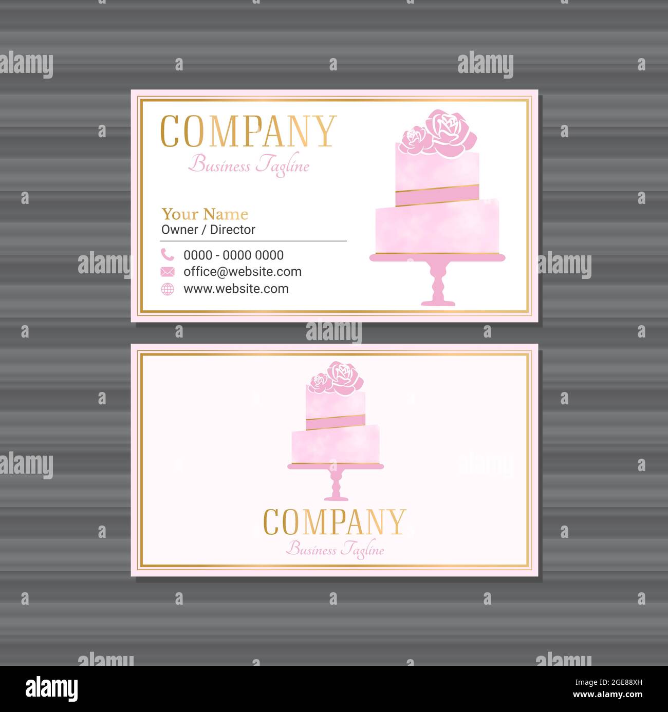 Business card design cake Stock Vector Images - Alamy