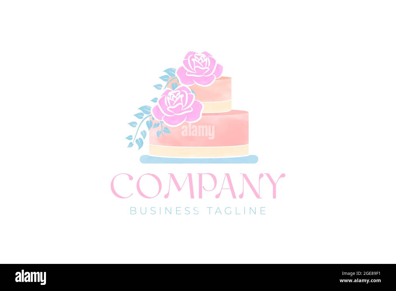 Retro Cake Logo Design Stock Vector Image & Art - Alamy