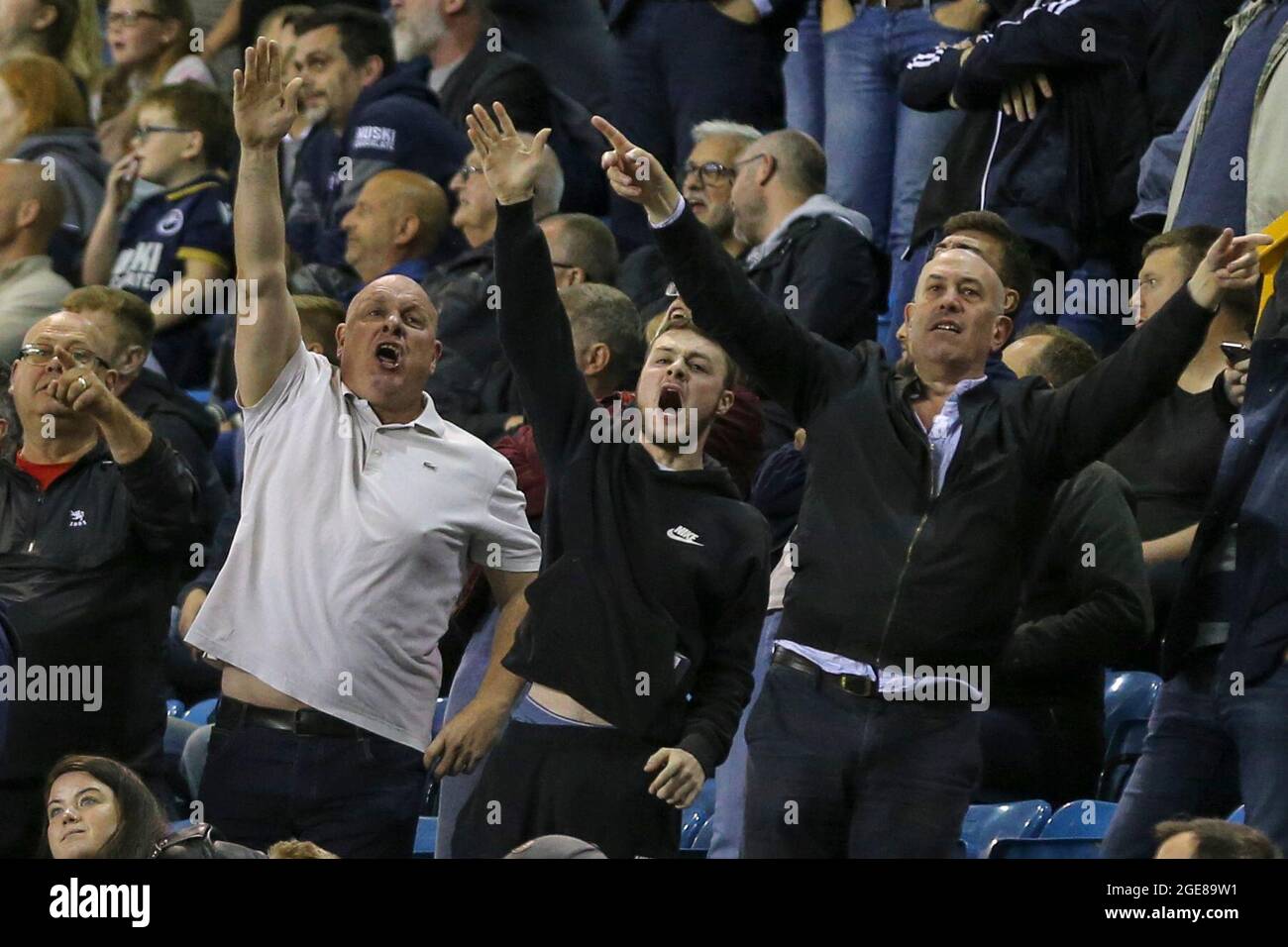 LONDON, UK. AUGUST 17TH Millwall fans during the Sky Bet Championship ...