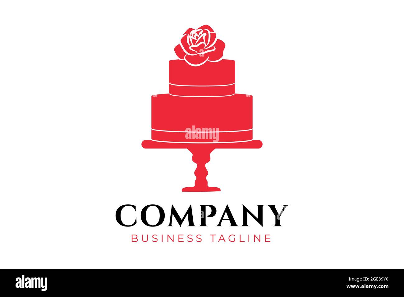 Red Cake Logo Design Stock Vector Image & Art - Alamy