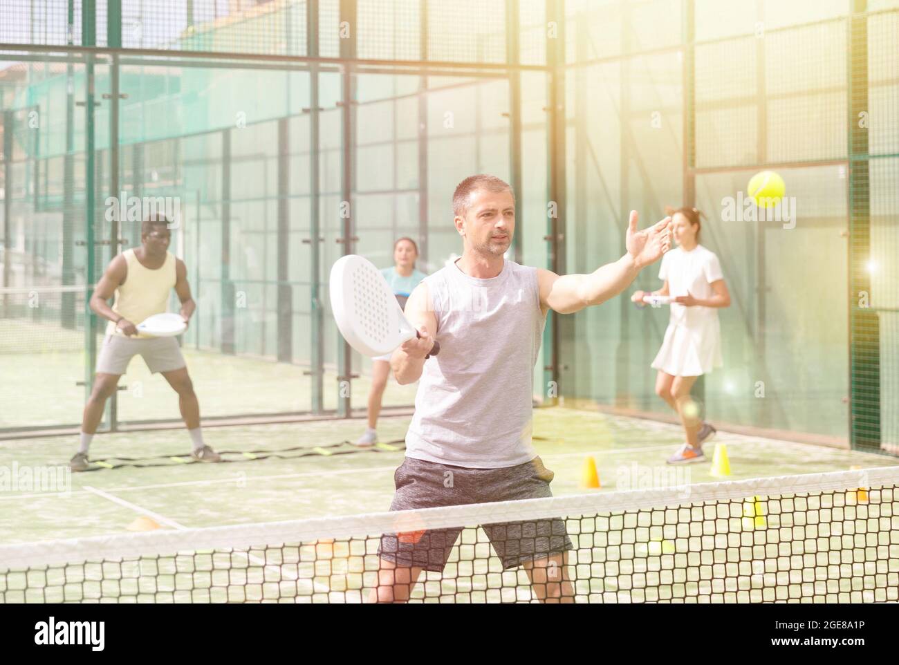 Portrait of young man during paddle training Stock Photo - Alamy