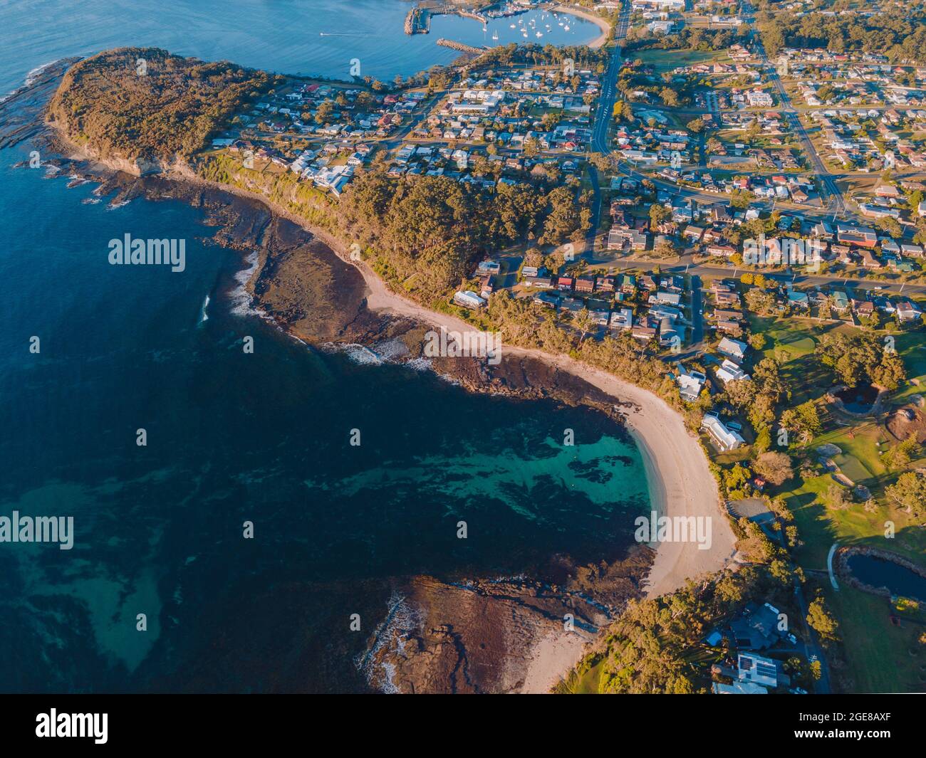 Mollymook beach during sunrise, South Coast, NSW, Australia Stock Photo ...