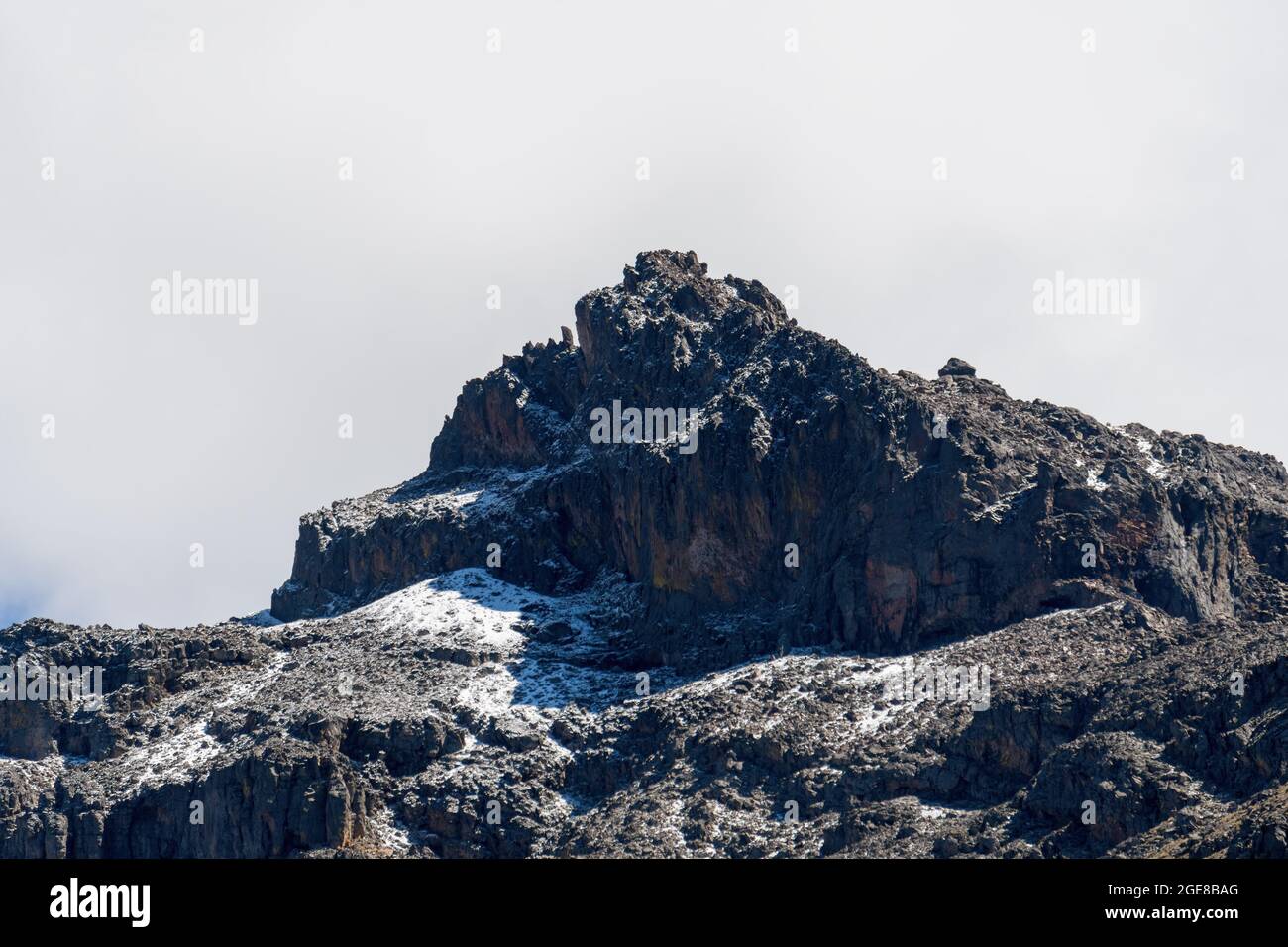 Iztaccihuat volcano and a cloudy sky in Mexico Stock Photo - Alamy