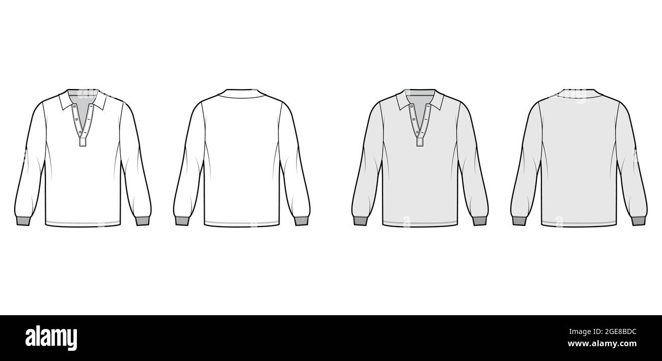 Open shirt collar Stock Vector Images - Alamy