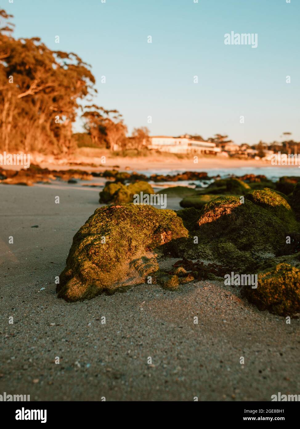 Mollymook beach during sunrise, South Coast, NSW, Australia Stock Photo ...