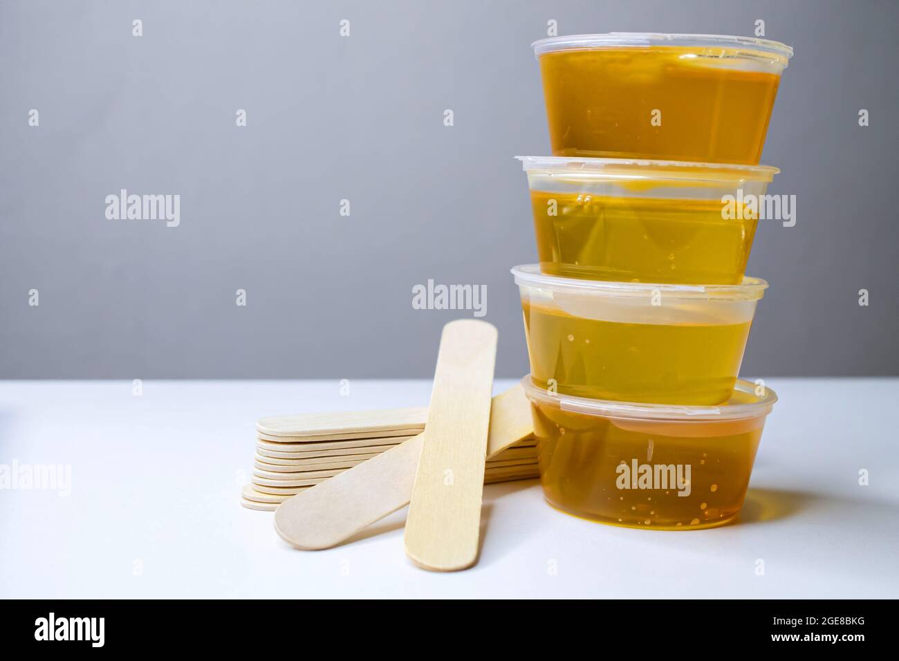 Spatula and sugar for hair removal. Shugaring set. Hair removal with ...