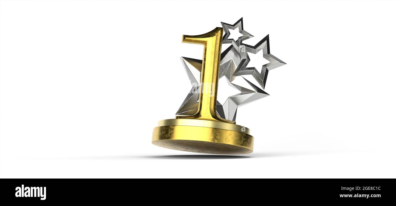 First-place award isolated on a white background Stock Photo - Alamy