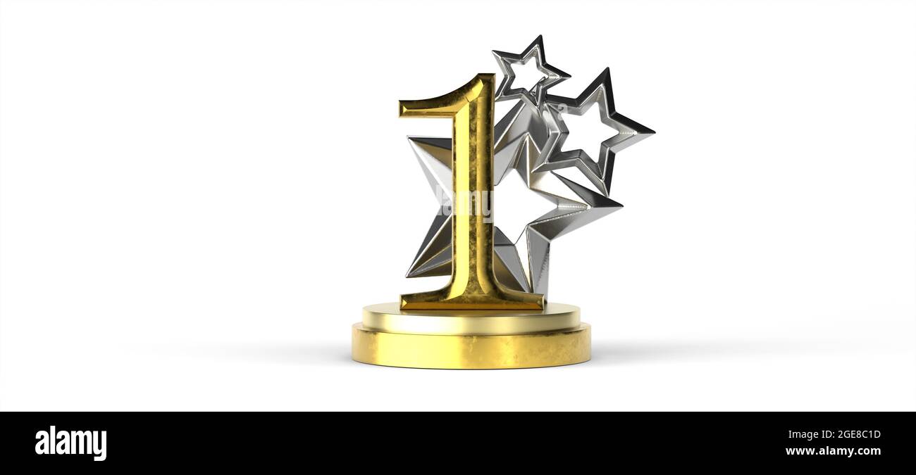 First-place award isolated on a white background Stock Photo - Alamy