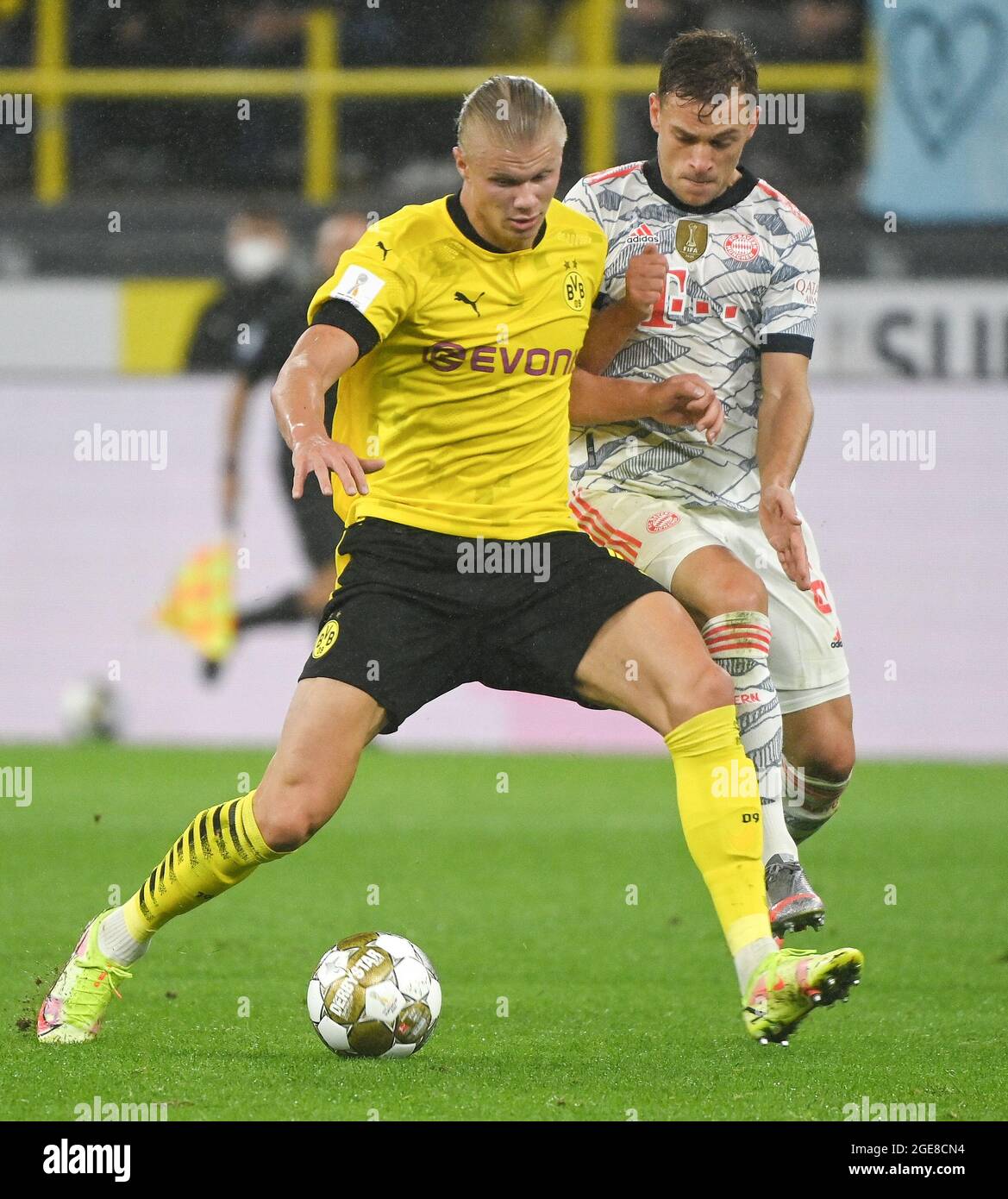 Dortmund, Germany. 17th Aug, 2021. Erling Haaland (L) of Borussia ...
