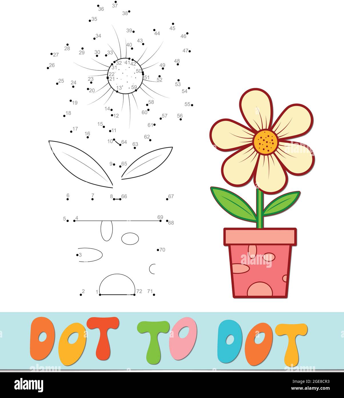 Dot To Dot Flower Dot Worksheets Connect The Dots