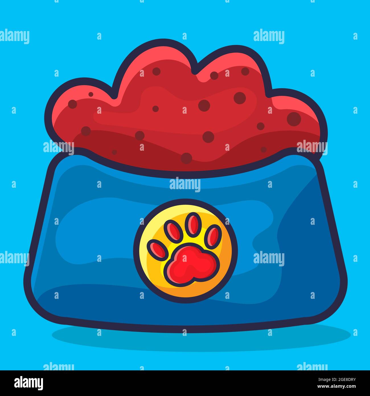 dog food isolated cartoon vector illustration in flat style Stock ...