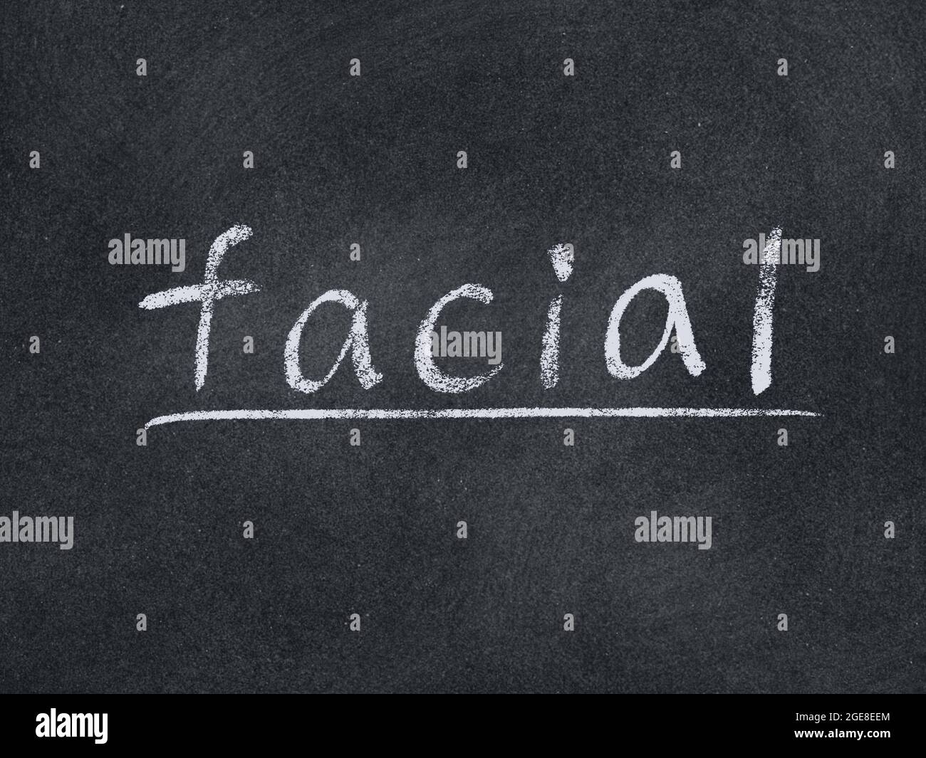 facial concept word on blackboard background Stock Photo - Alamy