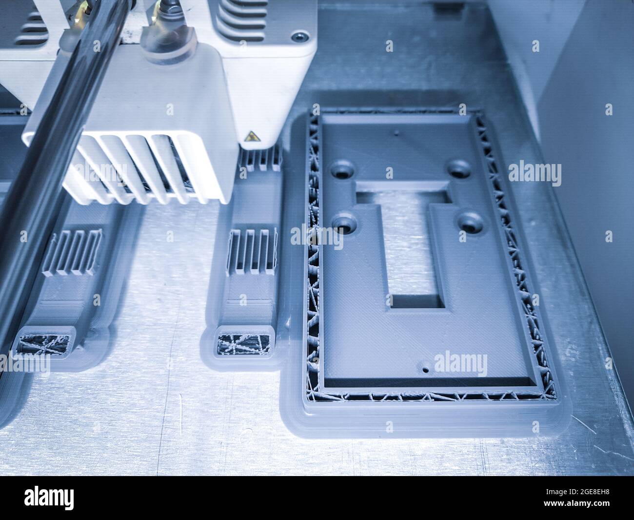 3D printer, printing with plastic wire filament in additive ...