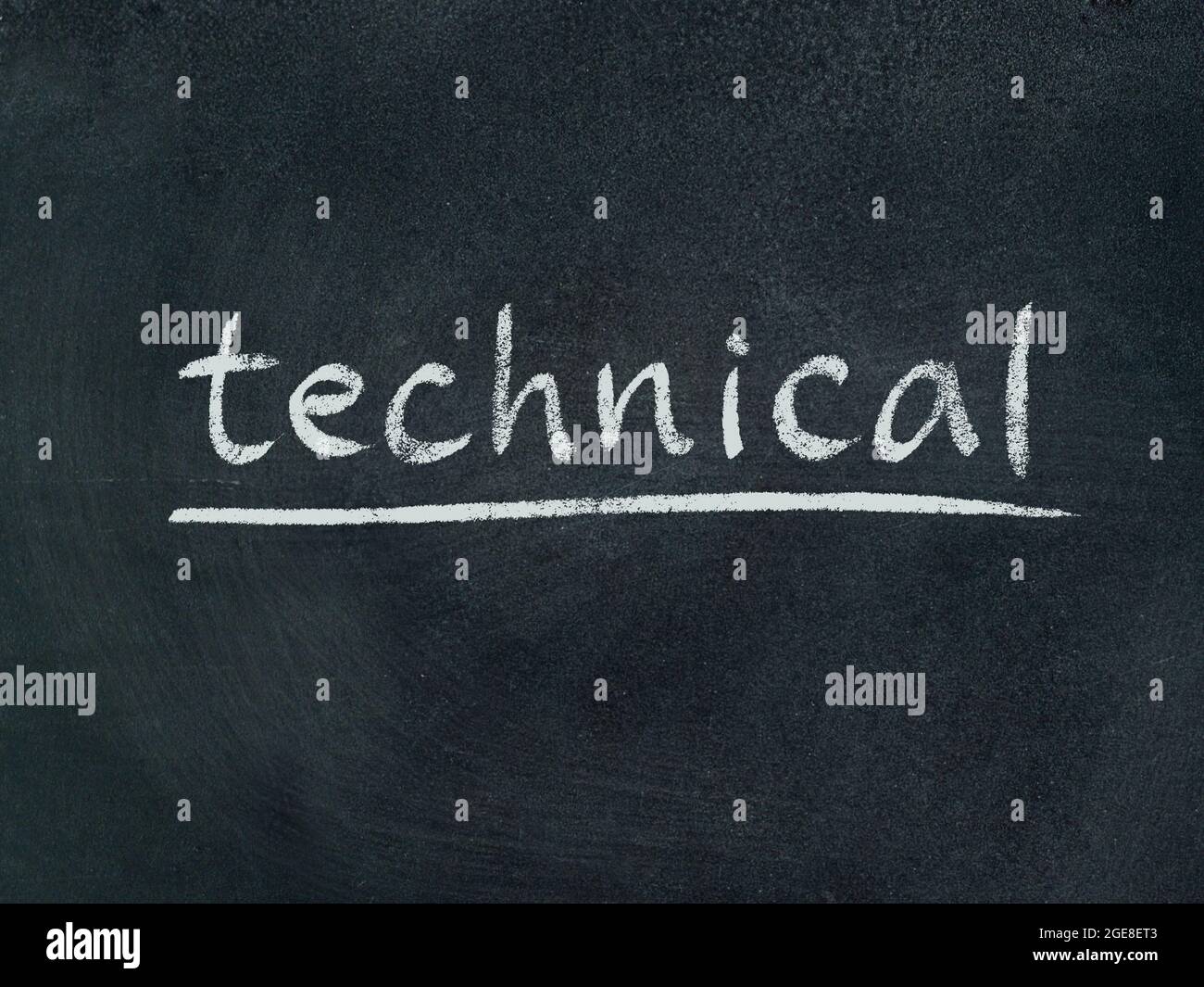 technical concept word on blackboard background Stock Photo - Alamy