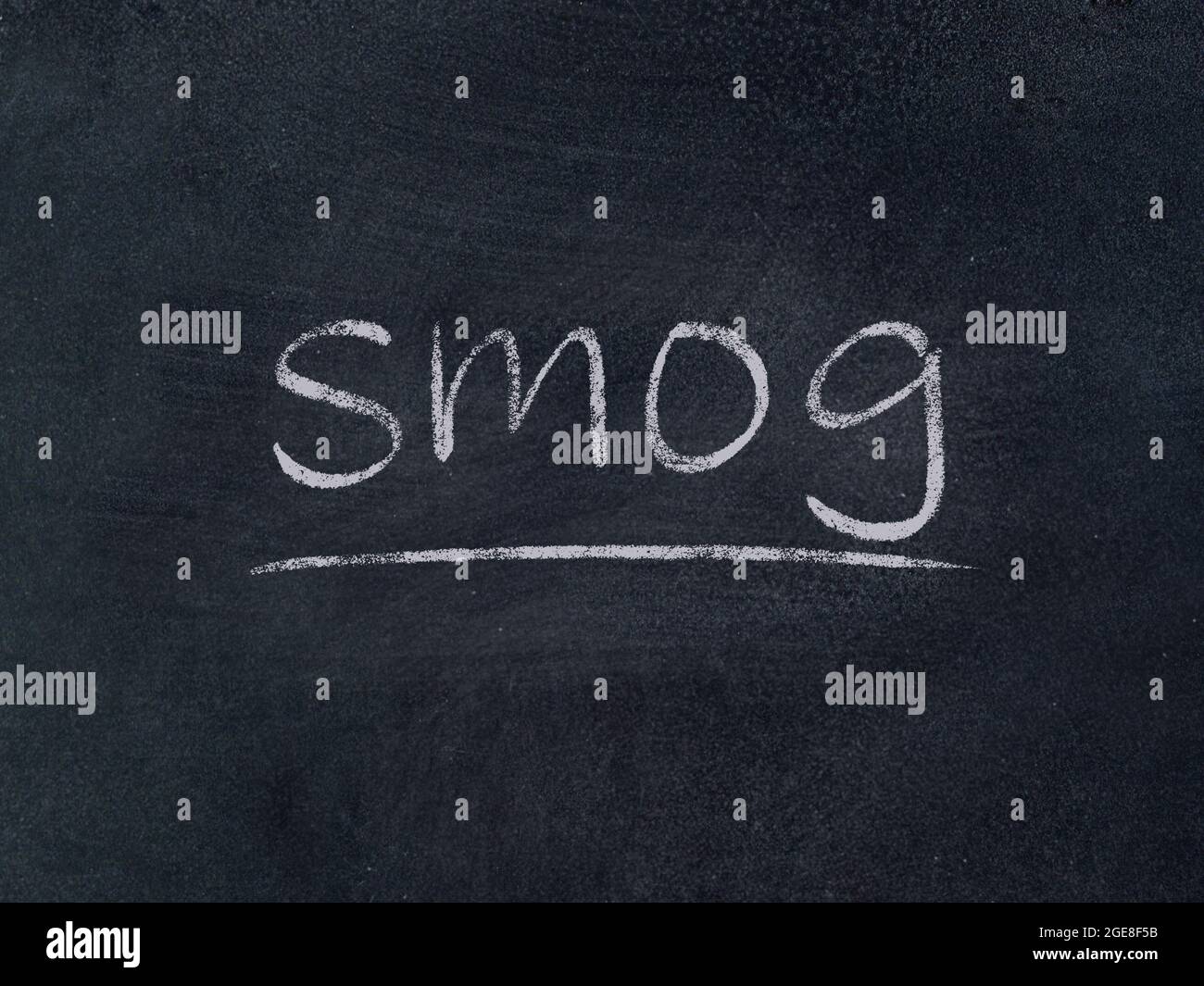 smog concept word on blackboard background Stock Photo - Alamy