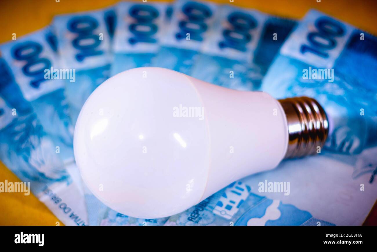 Brazil. 17th Aug, 2021. In this photo illustration a light-emitting ...