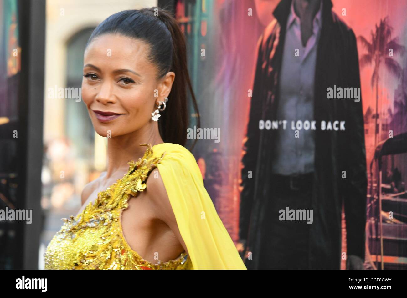 Los Angeles, USA. 17th Aug, 2021. Thandiwe Newton arrives at the Warner ...