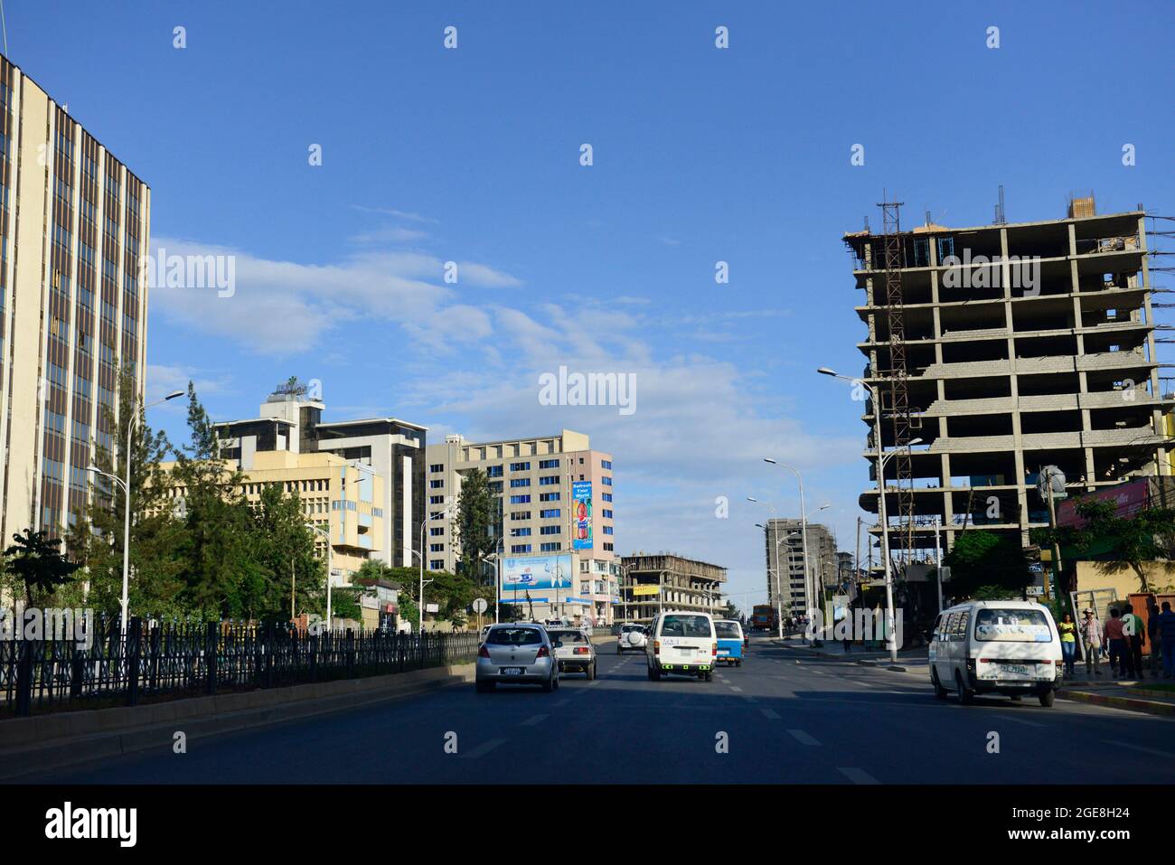 New buildings changing the skyline along the Airport road in Addis ...