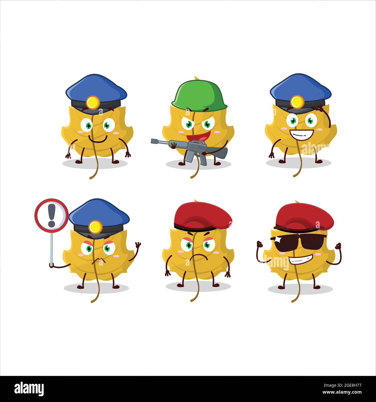 A dedicated Police officer of hazel leaf mascot design style. Vector ...