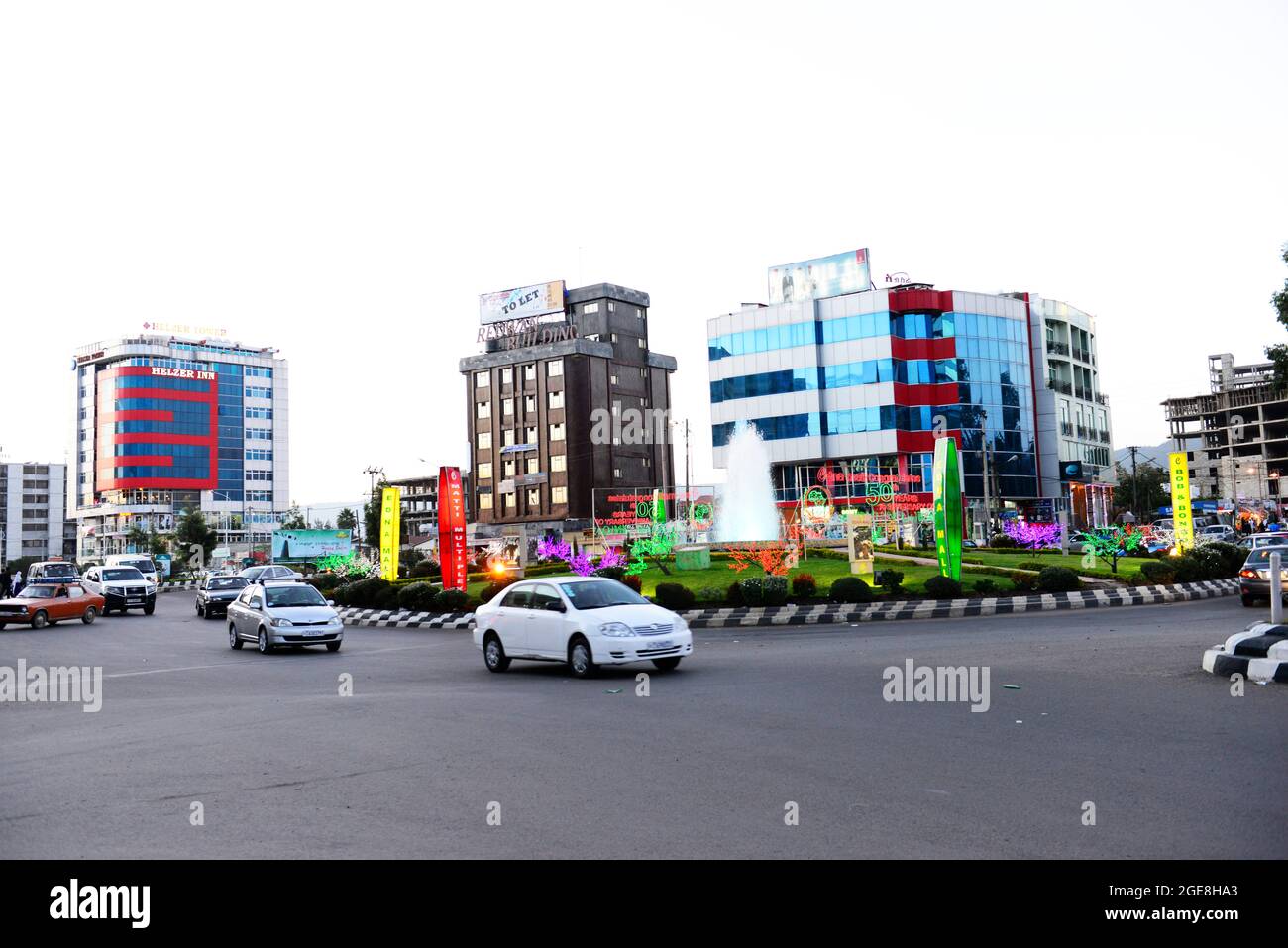 Edna Mall Roundabout in Bole, Addis Ababa, Ethiopia Stock Photo - Alamy