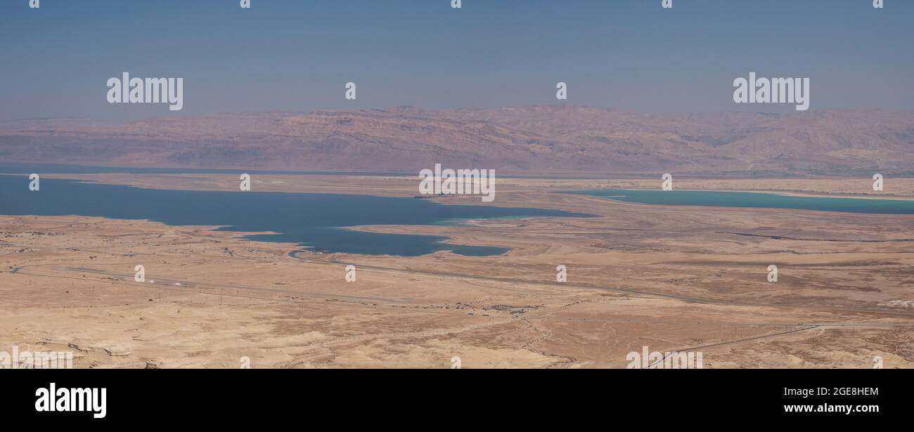 Desert landscape of Israel, Dead Sea, Jordan. Panorama Stock Photo - Alamy