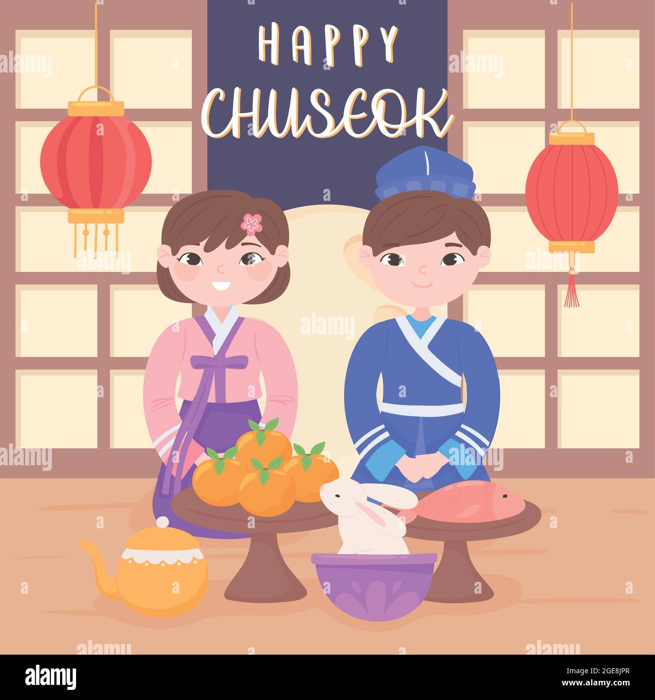 happy chuseok celebration Stock Vector Image & Art - Alamy