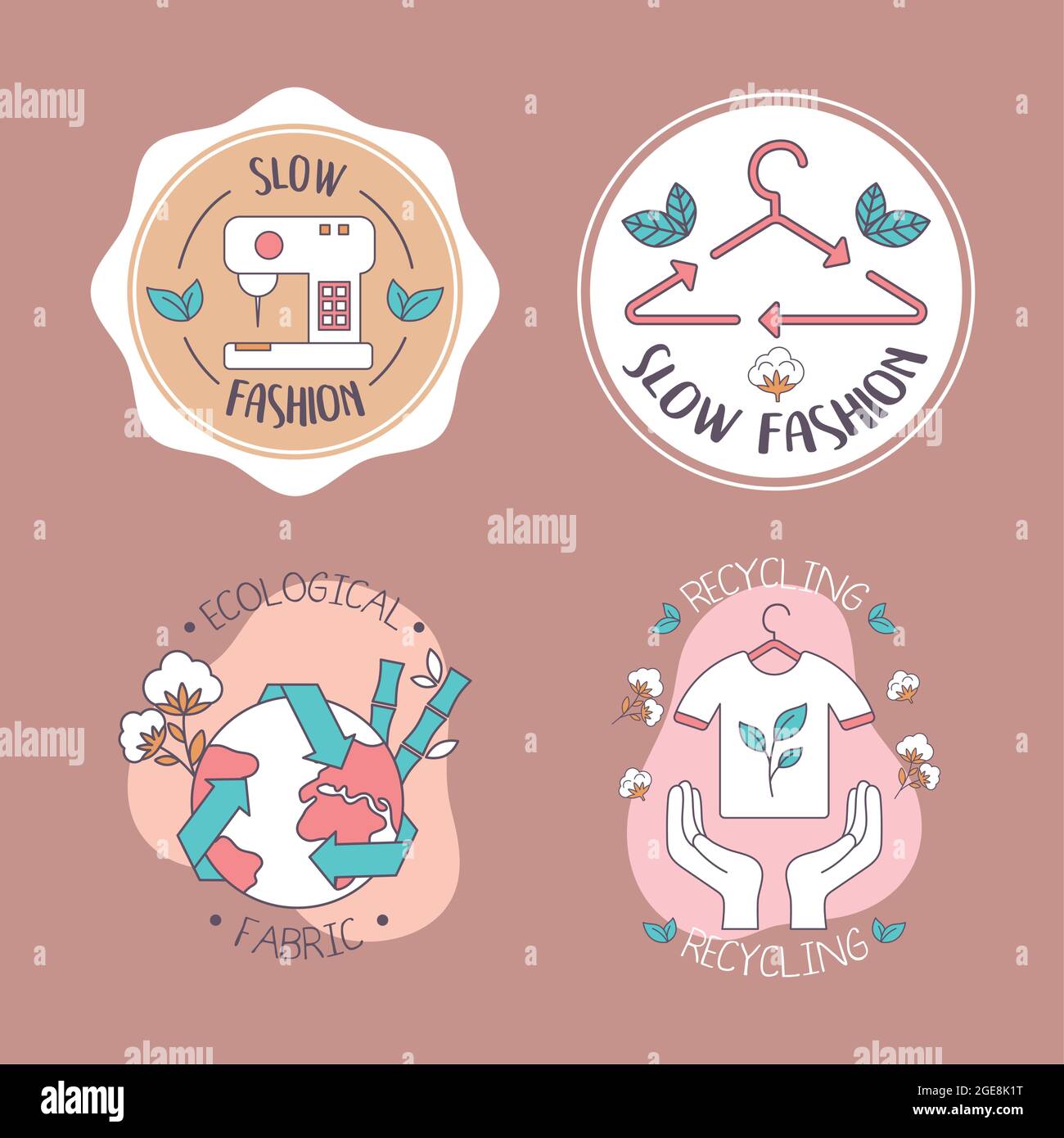 Sustainable fashion label clothes Stock Vector Images - Alamy