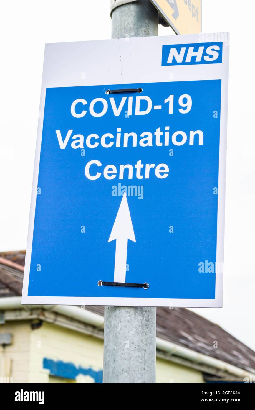WESTWARD HO!, DEVON, ENGLAND - 21 June 2021: Covid-19 Vaccination ...