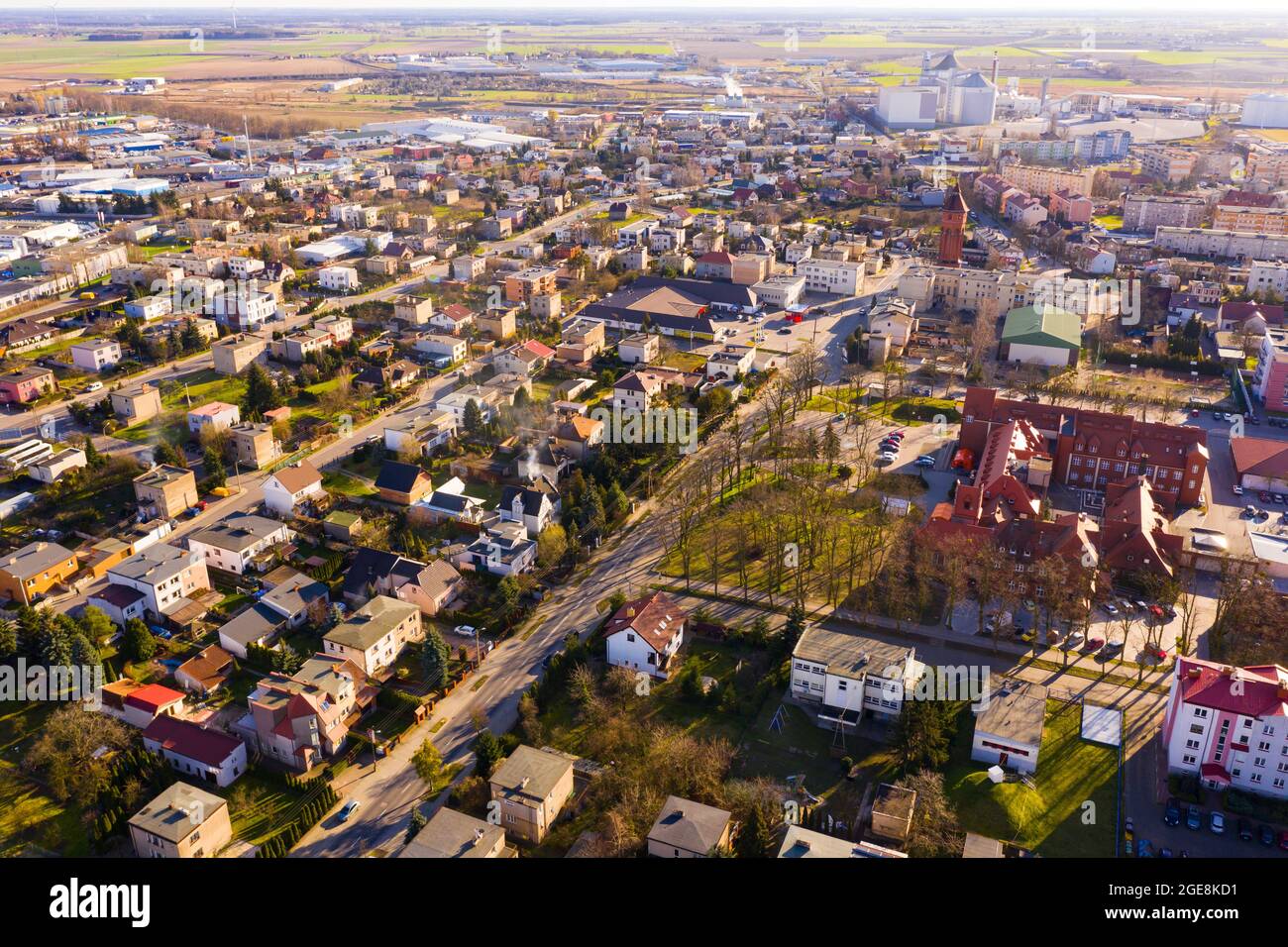 Aerial view of Sroda Wielkopolska Stock Photo - Alamy