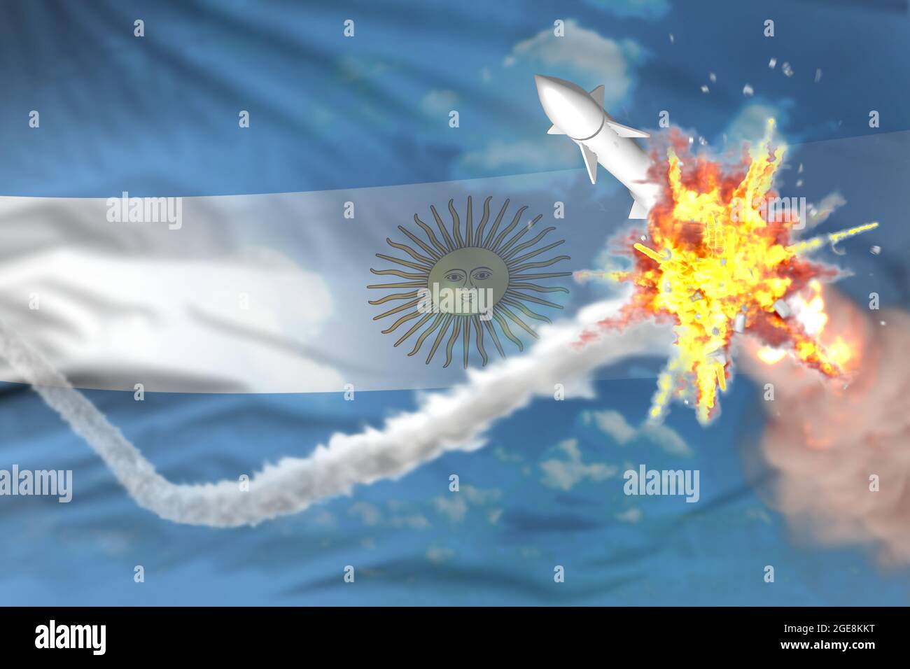 Strategic rocket destroyed in air, Argentina ballistic missile ...