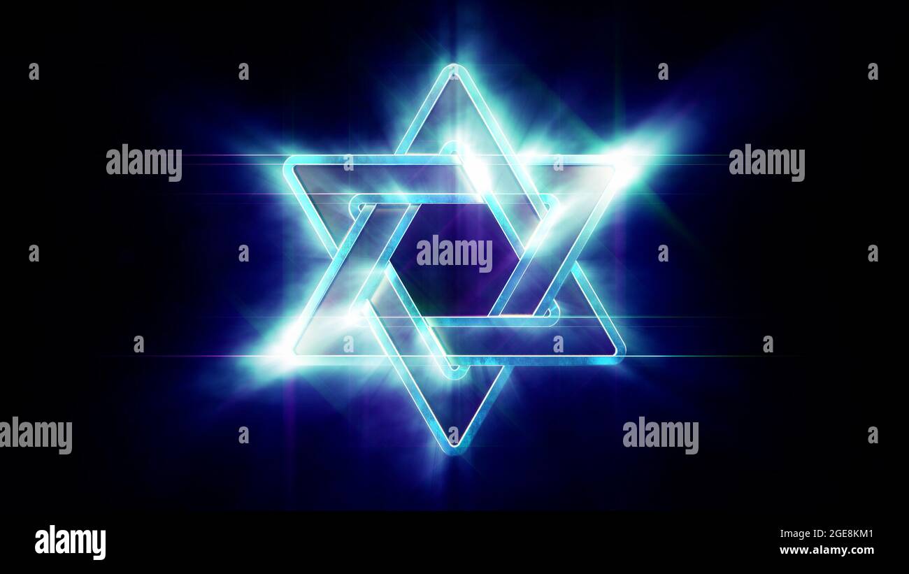 pretty shield of david background - object 3D rendering Stock Photo - Alamy