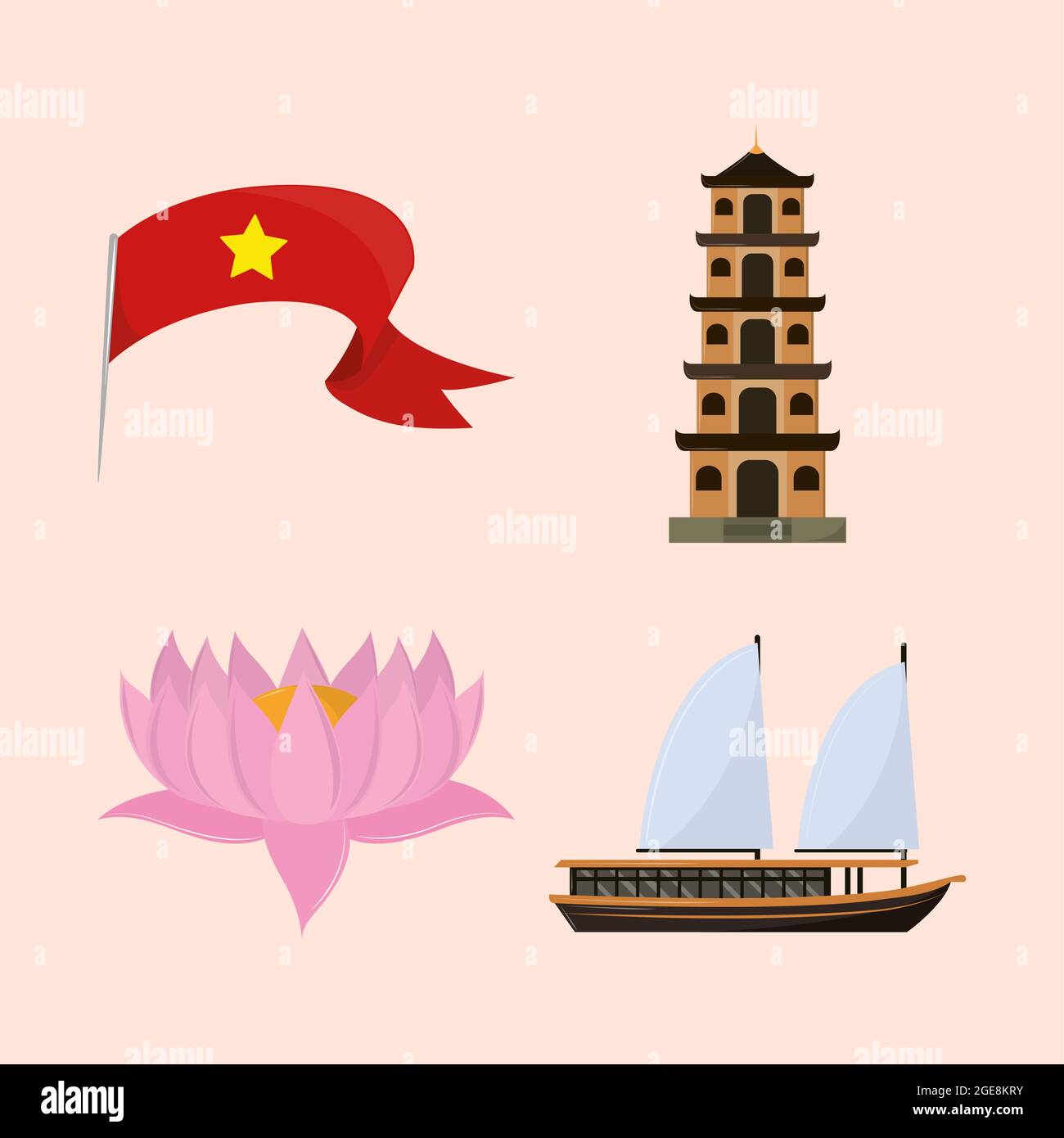 icons set vietnamese culture Stock Vector Image & Art - Alamy