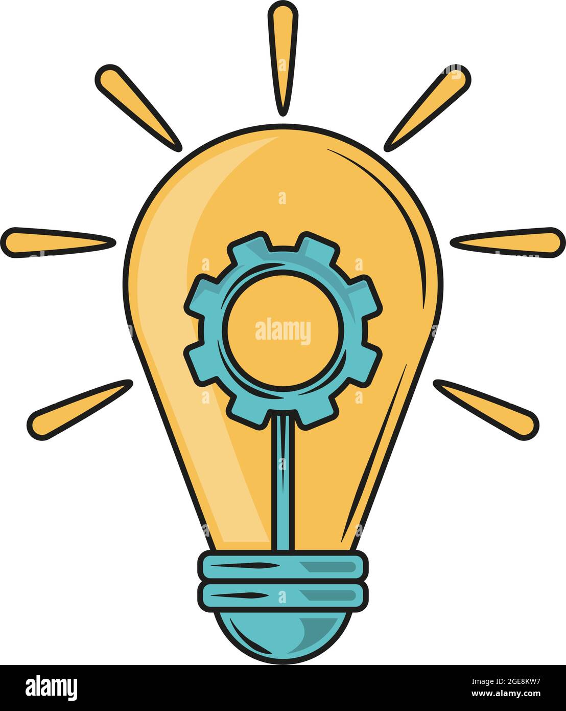 Isolated gear inside light Stock Vector Images - Alamy