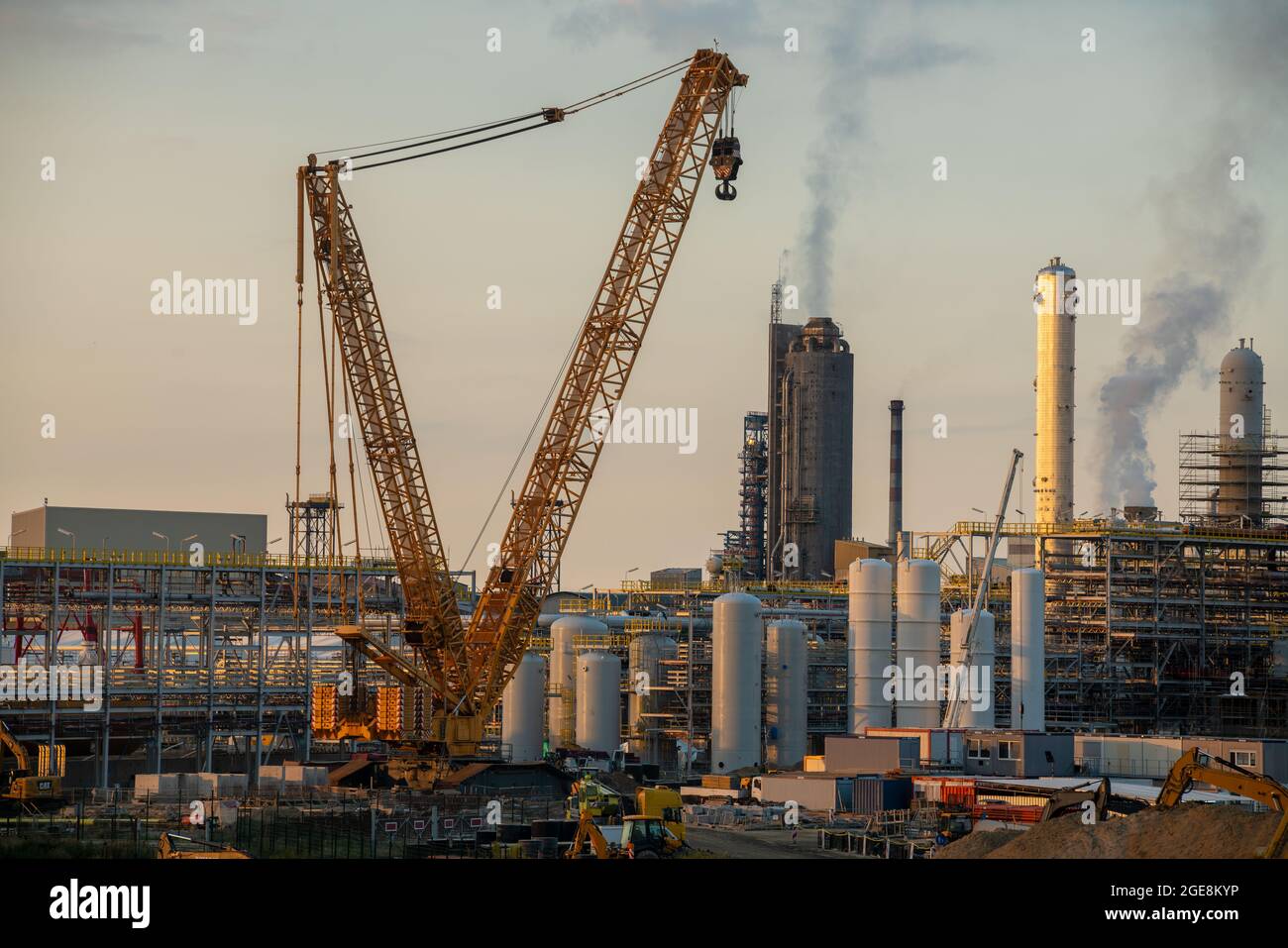 A construction site of a modern factory Stock Photo - Alamy