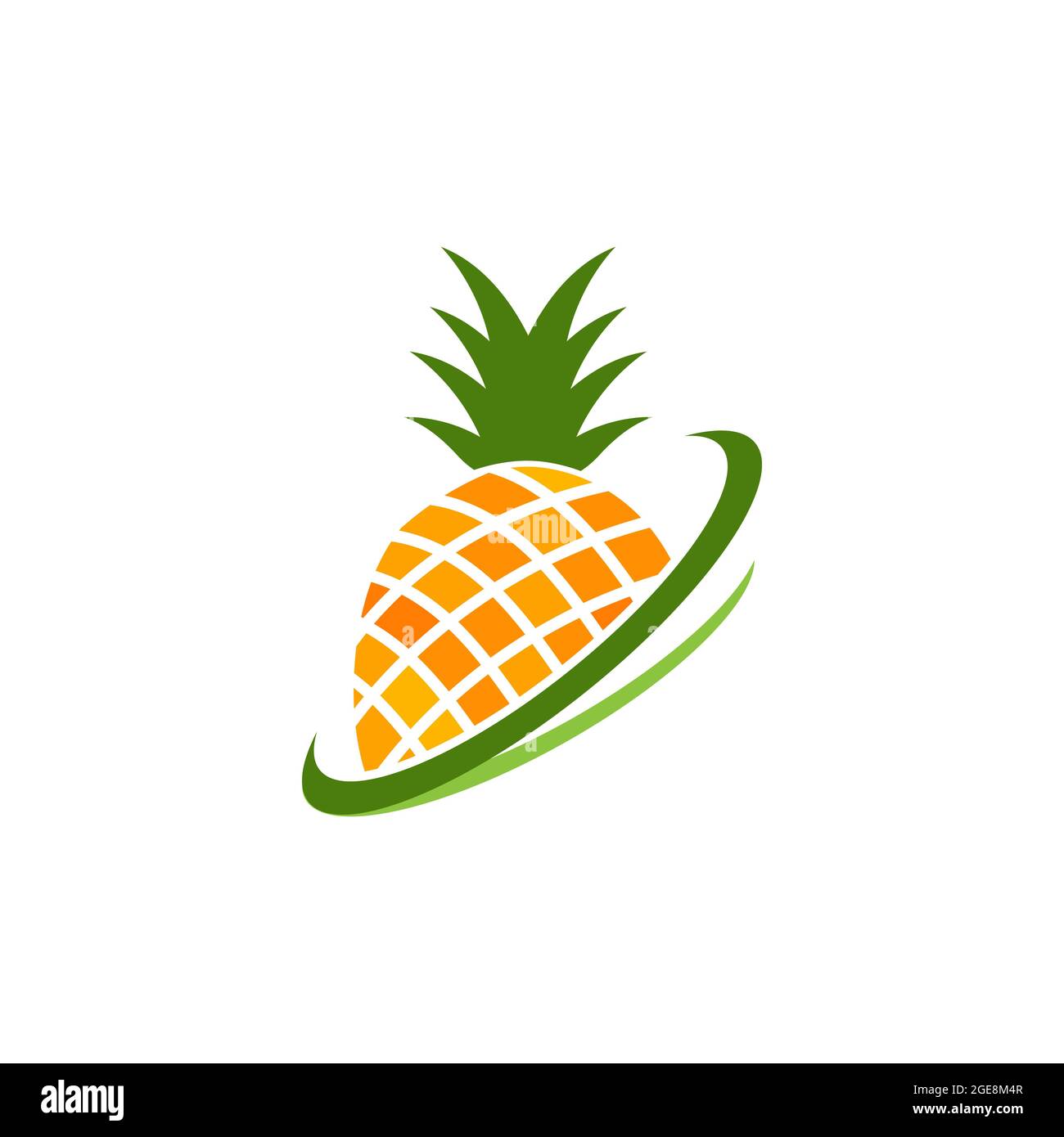 Pineapple fruit icon template Cut Out Stock Images & Pictures - Alamy