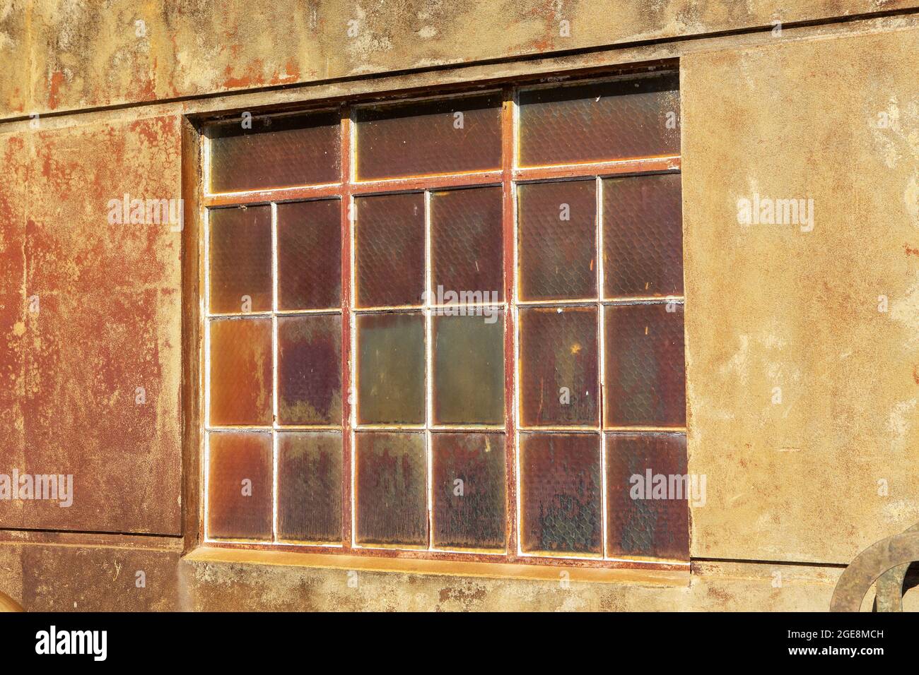 Window panes in pump house at Tinaroo Falls Dam on the Atherton Stock ...