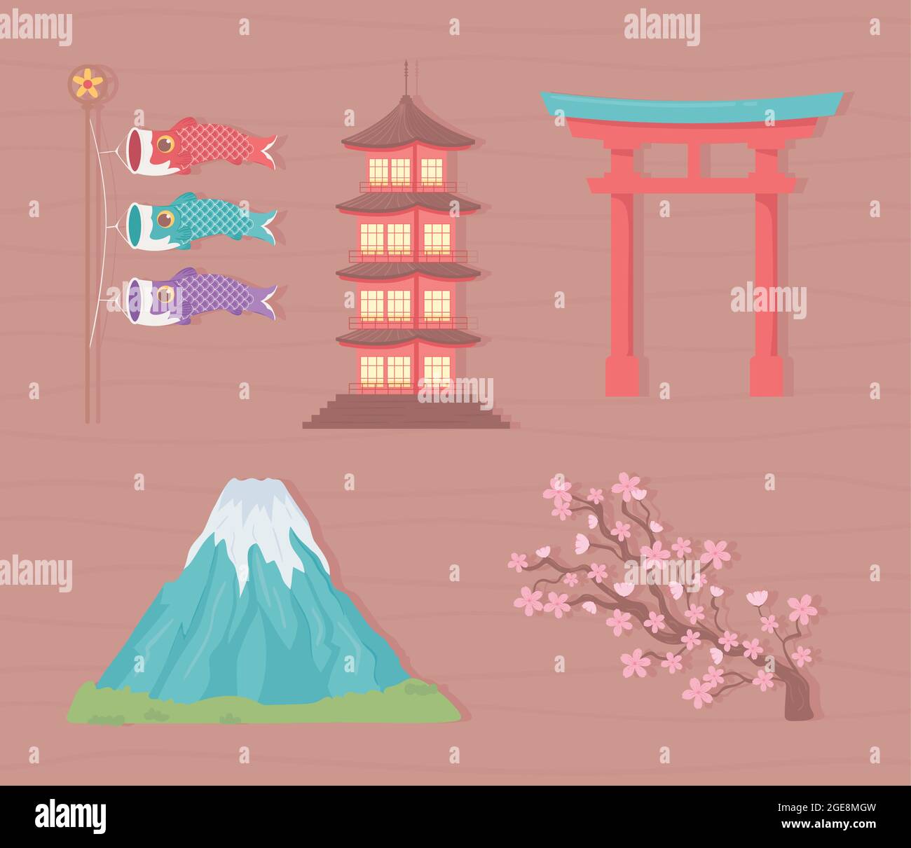 set of japanese culture and tradition Stock Vector Image & Art - Alamy