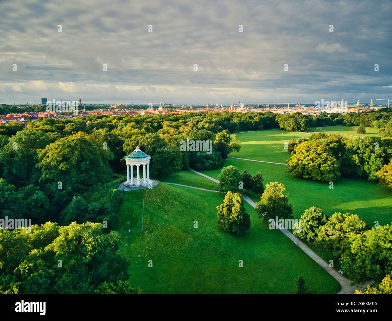 Aerial view monopteros english garden hi-res stock photography and ...