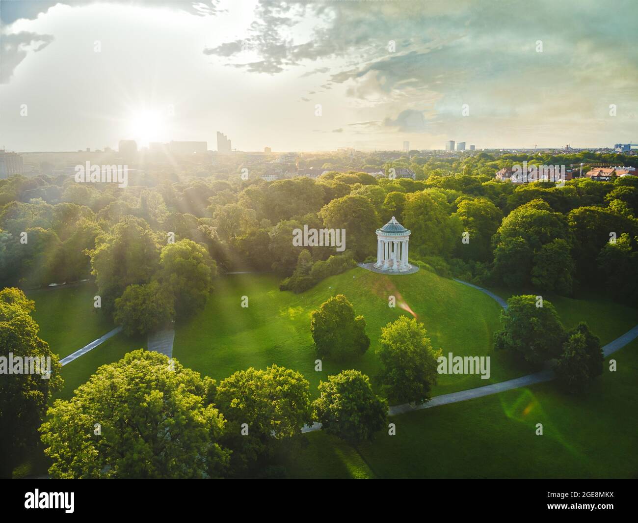 Monopteros in English Garden Stock Photo - Alamy