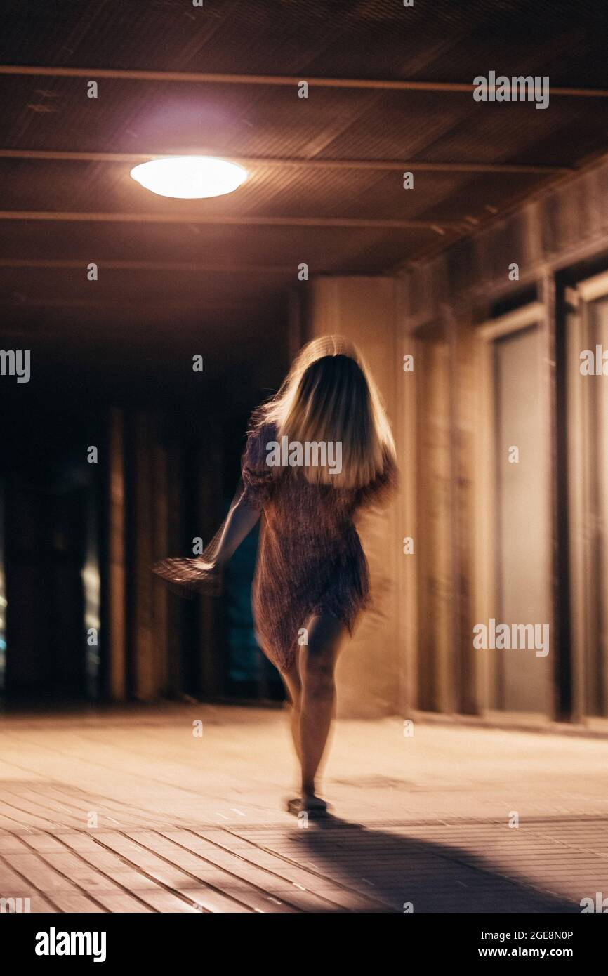 Dancer blurred by the dance moves Stock Photo - Alamy